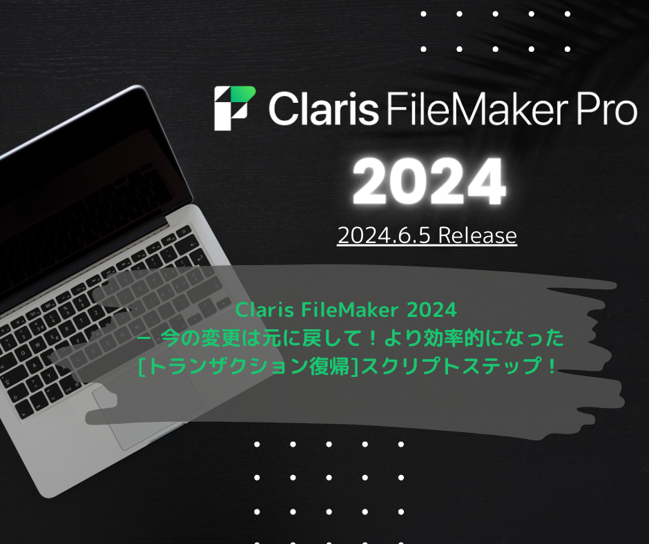 Claris FileMaker 2024 － 今の変更は元に戻して！より効率的になった[トランザクション復帰]スクリプトステップ！ - YWCのFileMaker（ファイルメーカー）情報 ...